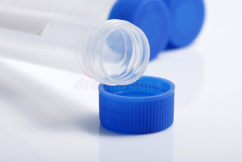 Close Up Shot of Empty Plastic Test Tube for Medical and Laboratory ...