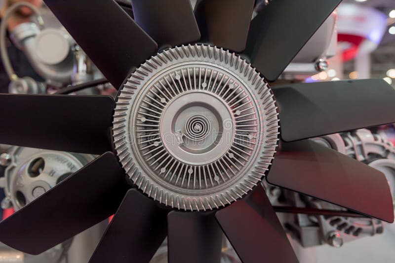 Close-up Shot of Engine Fan Stock Image - Image of gearbox, crankshaft ...