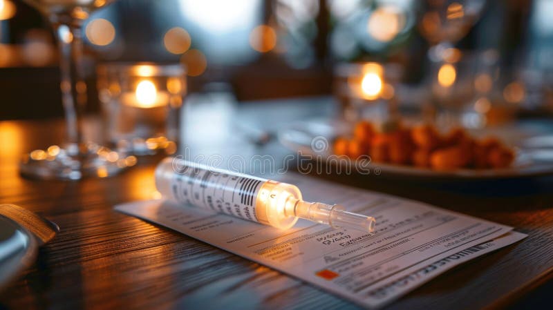 A Close-up Shot of an Epinephrine Auto-injector on a Table, with a ...