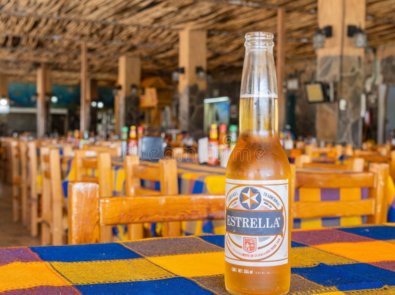 Close Up Shot of Estrella Beer Editorial Stock Photo - Image of chapala ...