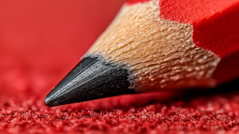 Close Up of Sharpened Dark Graphite Pencil Point Wood Graphite Texture ...