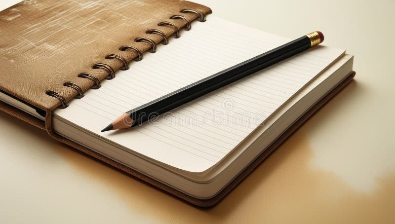 Aesthetic Notebook and Pencil Composition Evokes Creativity and ...