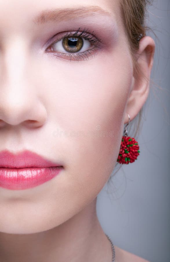Close-up Shot of Female Face Stock Photo - Image of elegance, caucasian ...