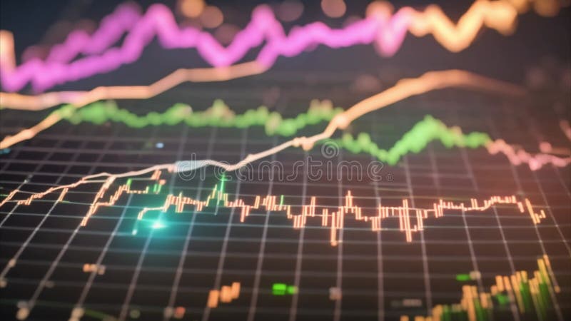 Financial Market Data Visualization Stock Video - Video of business ...
