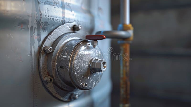 Close-up Shot of a Fire Hydrant Mounted on a Brick Wall, Possibly in an ...