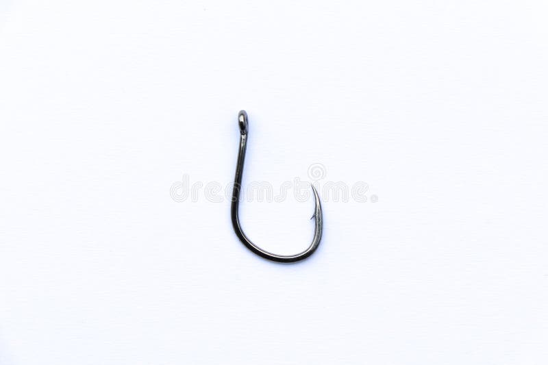 Close Up Shot of Fish Hook on White Background Stock Image - Image of ...
