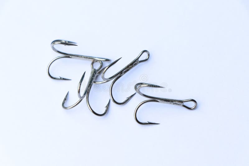 Close Up Shot of Fish Hook on White Background Stock Image - Image of ...
