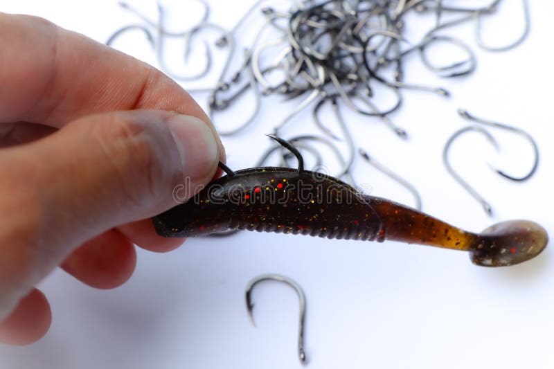 Close Up Shot of Fish Hook on White Background Stock Photo - Image of ...