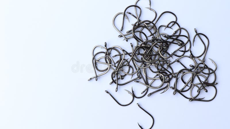Close Up Shot of Fish Hook on White Background Stock Photo - Image of ...