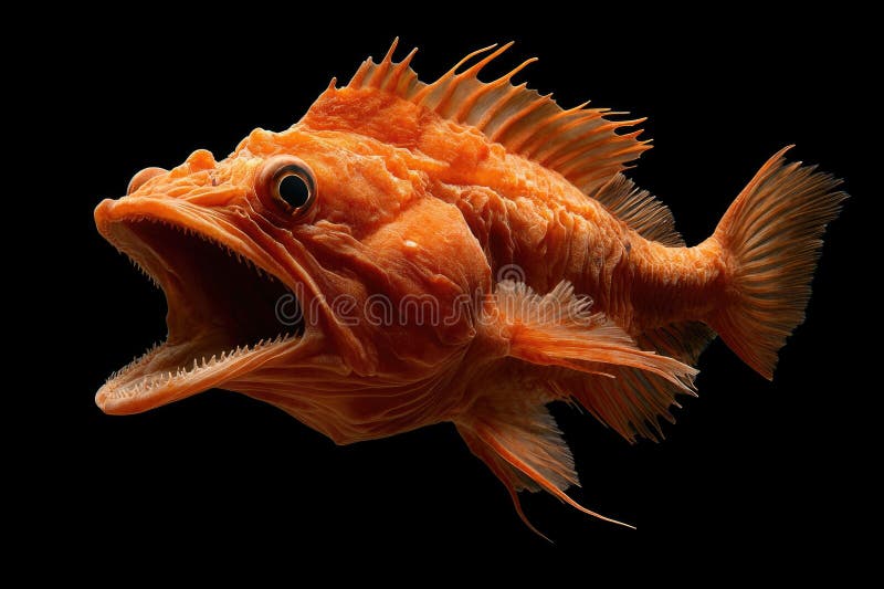 Close-up Shot of a Fish with Its Mouth Open Stock Photo - Image of ...
