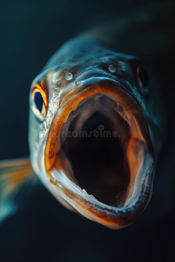 Fish with open mouth stock image. Image of animals, finished - 385107639