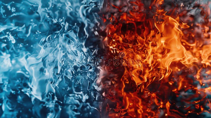 A Close-up Shot of Flames and Water Combination Stock Image - Image of ...