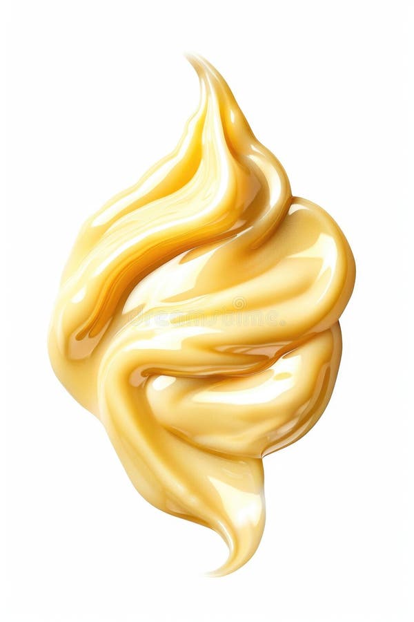 A Close-up Shot of a Fluffy and Creamy Whipped Topping on a Clean White ...