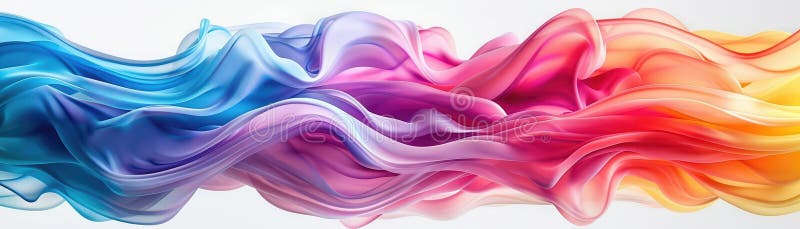 A Closeup Shot of a Fluid Rainbow Silhouettes Diverse Liquid Outlines ...