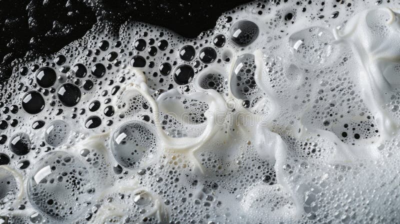 A Close-up Shot of a Foamy Surface with Bubbles, Ideal for Use in ...