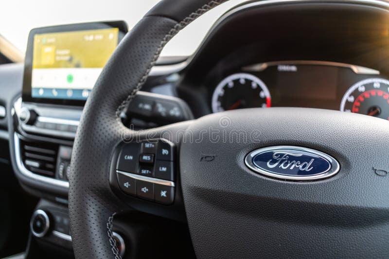 Ford Steering Wheel, Dashboard, and SYNC 3 System Editorial Photo ...