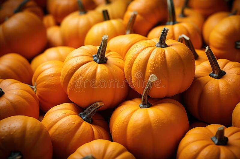 Close Up Shot of Fresh Pumpkins in Different Shapes and Sizes Perfect Stock Illustration ...