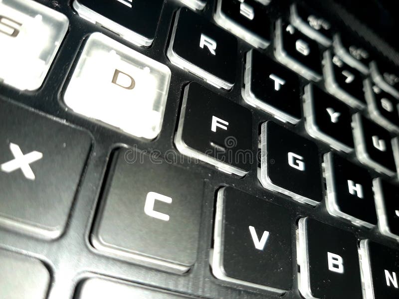 Close Up Shot Gaming Keyboard Stock Image - Image of night, screenshot ...