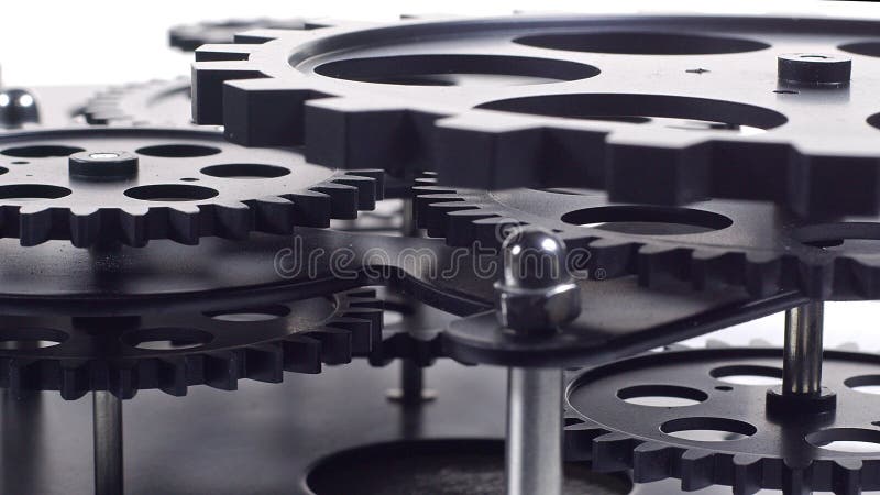 Close Up Shot of Gear Cogs Rotating Working Stock Footage - Video of ...