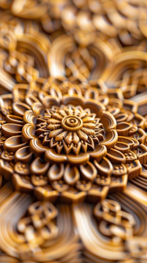 A Closeup Shot of a Geometric Cultural Mantra Patterns Diverse Sacred ...