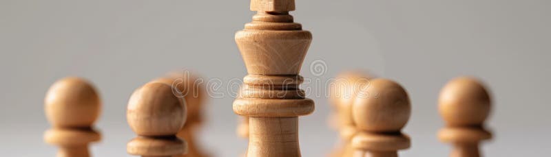 A Closeup Shot of a Geometric Human Chess Set Diverse Strategic Pieces ...