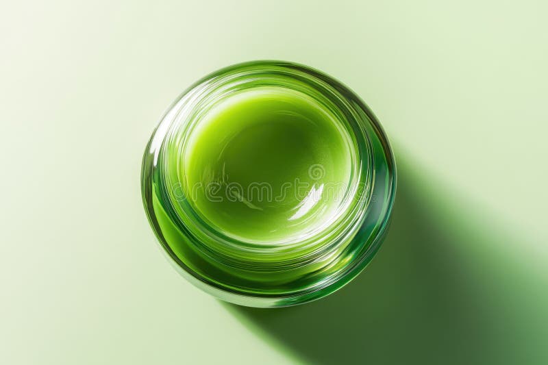 A Close-up Shot of a Glass Filled with a Bright Green Liquid Stock ...
