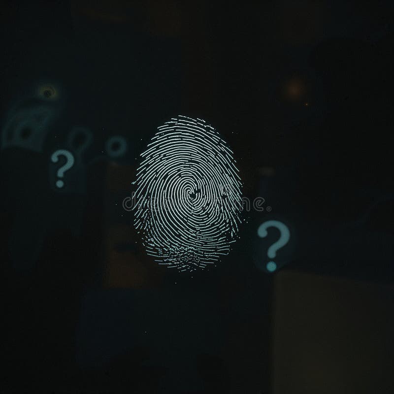 Fingerprint Authentication and Security Concept Stock Illustration ...