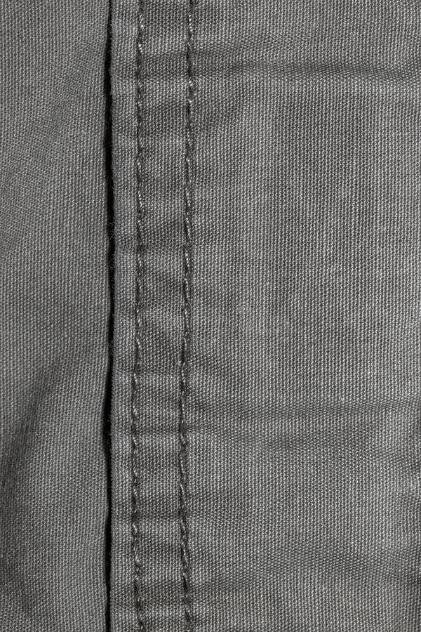 Close Up Shot of Grey Fabric with Stitches Stock Image - Image of ...