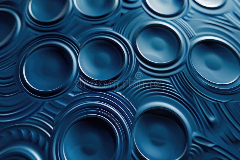Close-up Shot of a Group of Blue Circles Stock Photo - Image of circles ...