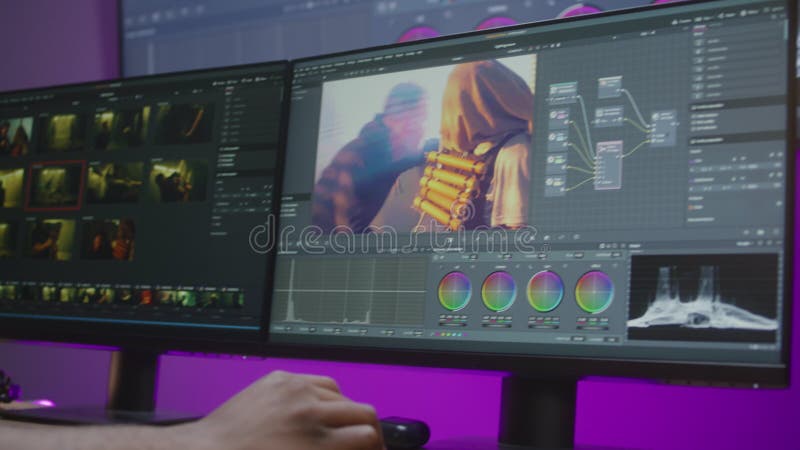 Close Up Shot of Hand of Editor Using Computer Mouse Stock Video ...