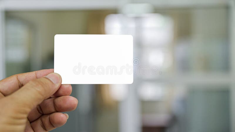 Close - Up Shot of Hand Showing Business Card Stock Photo - Image of ...