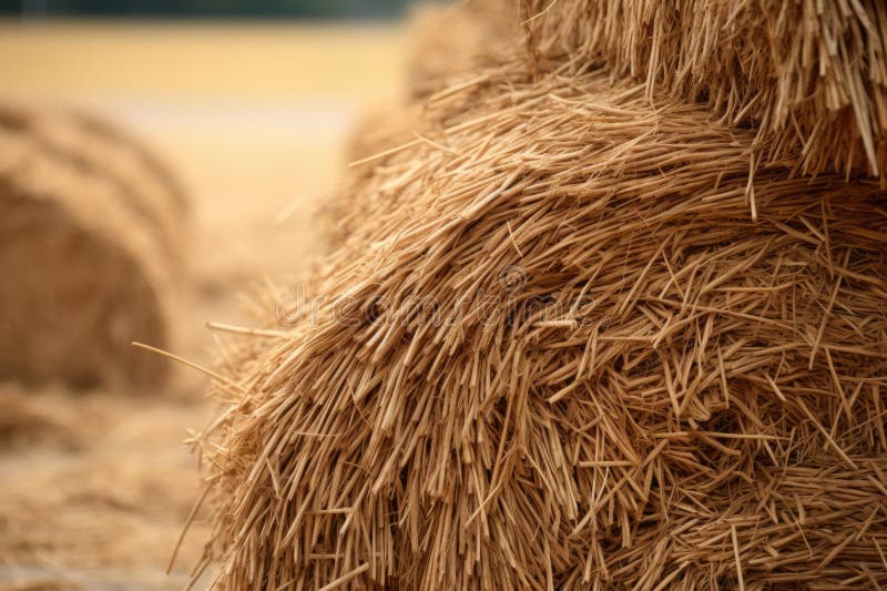 A Close-up Shot of a Haystack, Showing the Texture and Detail of the ...