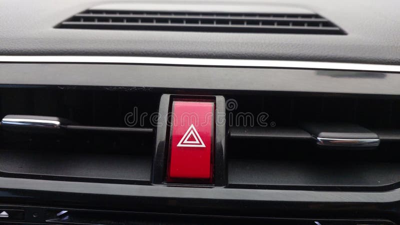 Car Hazard Light Button Close-Up Stock Photo - Image of hazard, change ...
