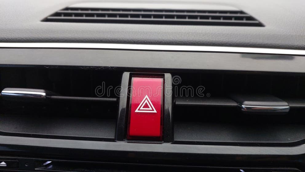 Car Hazard Light Button Close-Up Stock Photo - Image of hazard, change ...