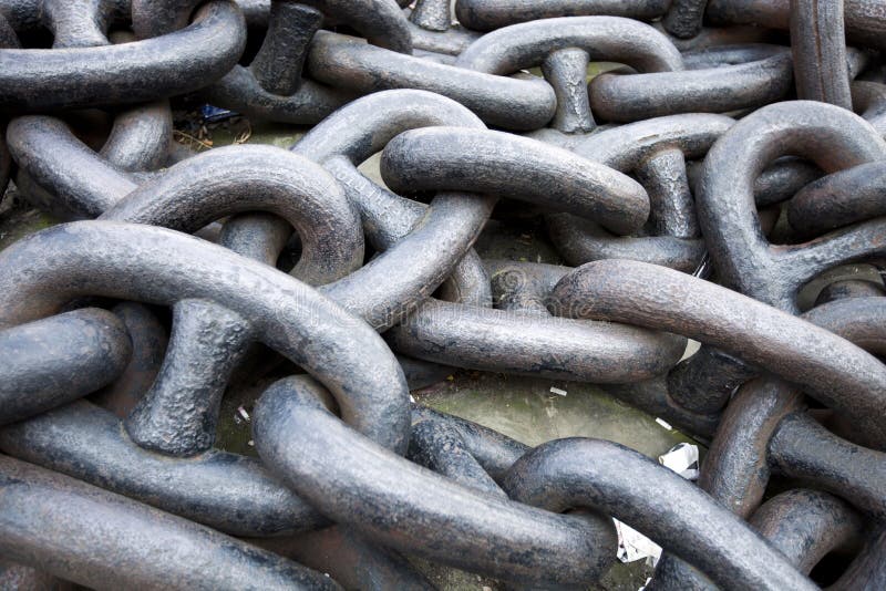 Heavy Chain with a Padlock Around a Laptop on Table Stock Photo - Image ...