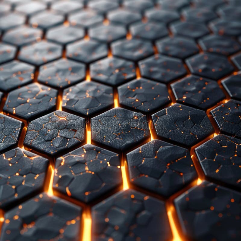 Close Up Shot of Hexagonal Tile Stock Image - Image of creative, design ...