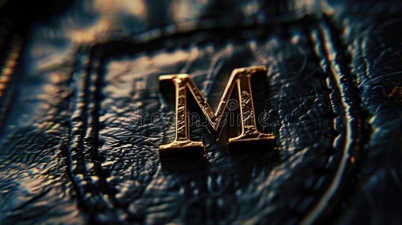 A Close-up Shot of a High-quality Leather Bag Featuring an Embossed ...