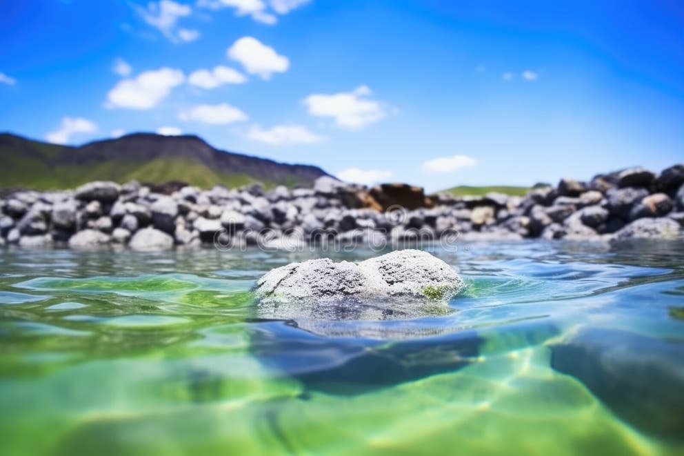 Close-up Shot of Hot Spring Bubbles at Surface Level Stock Illustration ...