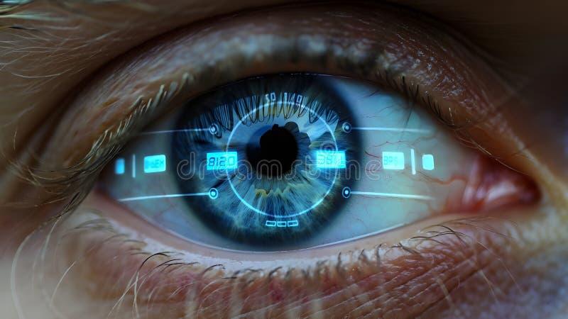Augmented Reality Eye Interface Stock Illustration - Illustration of ...
