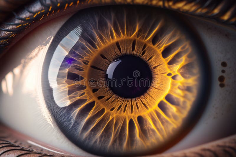 The Close Up Shot of Human Eye. Generative AI Stock Illustration ...
