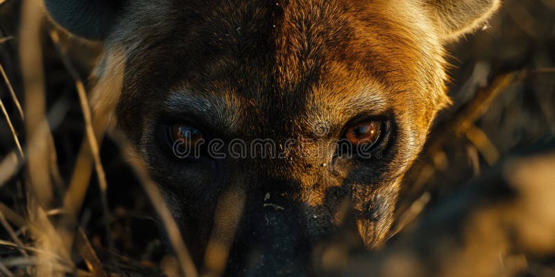 Hyena in Grass stock photo. Image of wildlife, mammal - 385306432