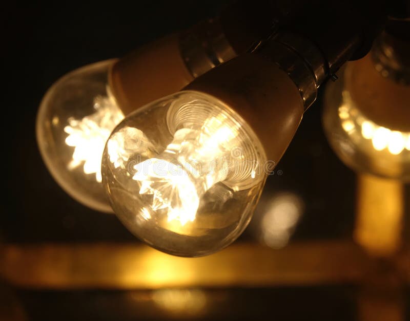 Close-up Shot of an Illuminated Light Bulb. Stock Image - Image of idea ...