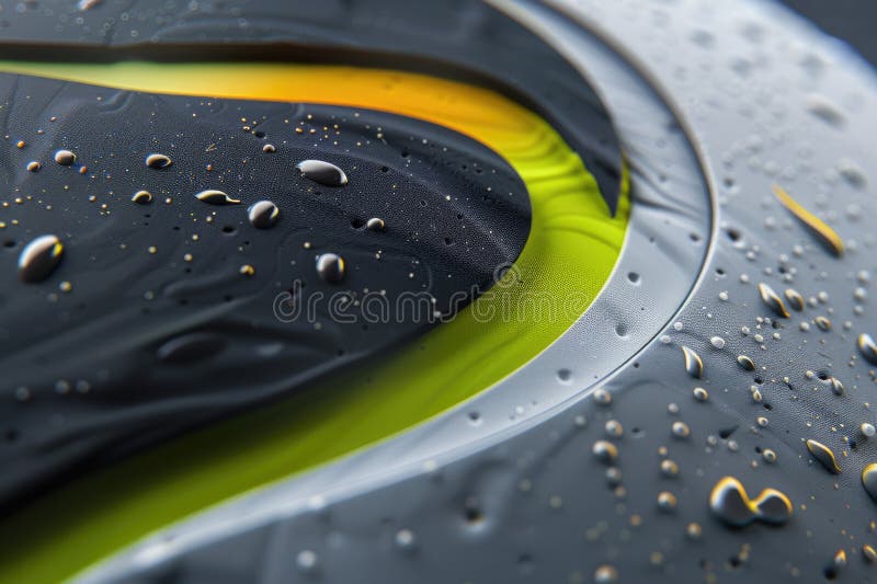 Close-up Shot of Individual Water Droplets on a Wet Surface Stock Image ...