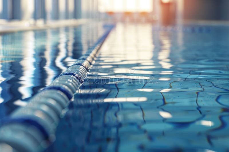 A Close-up Shot of the Inside of a Swimming Pool with Clear Blue Water ...