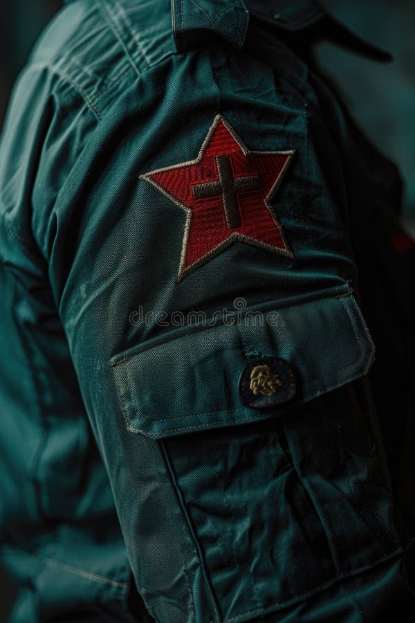 Red star on jacket stock photo. Image of politics, uniform - 375215482