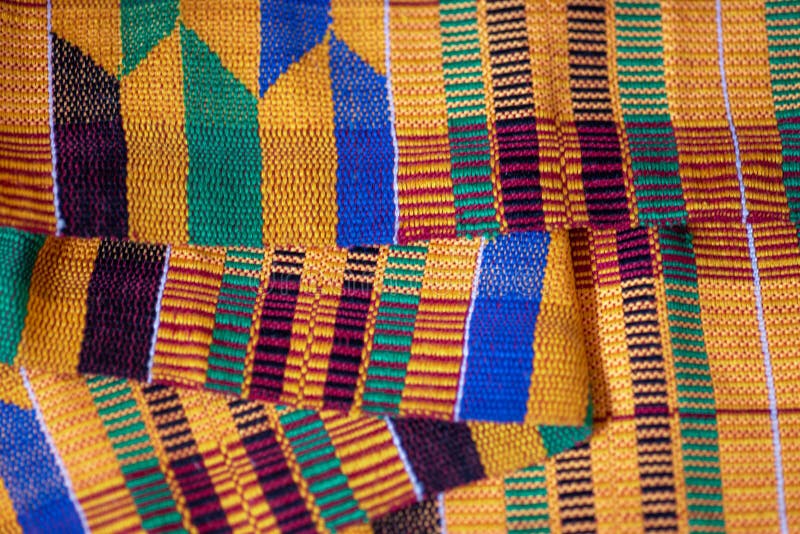 Close Up Shot of Kente Cloth Stock Image - Image of kente, ghana: 353696873