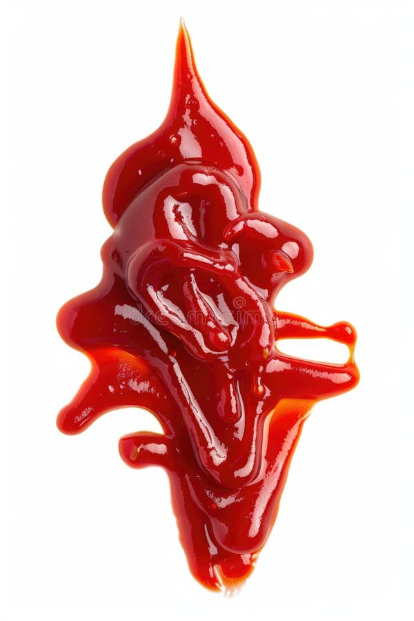 A Close-up Shot of Ketchup on a White Surface Stock Photo - Image of ...