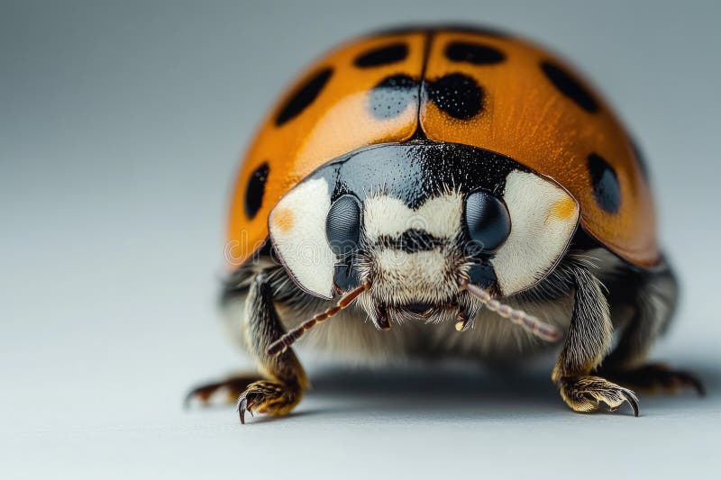 A Close-up Shot of a Ladybug Sitting on a White Surface Stock Photo ...