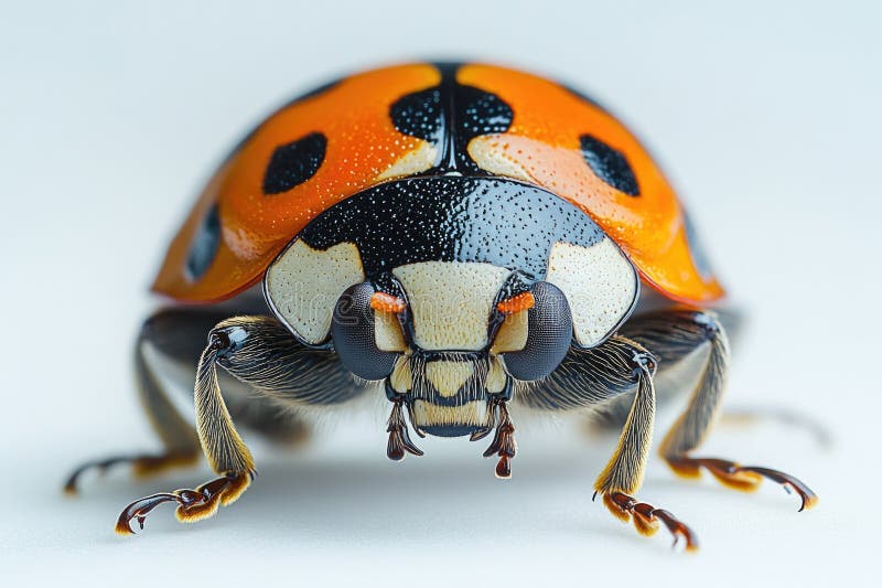 A Close-up Shot of a Ladybug Sitting on a White Surface Stock Photo ...