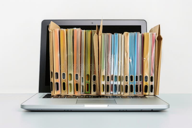 A Close-up Shot of a Laptop Computer Sitting on a Desk, Ready for Use ...